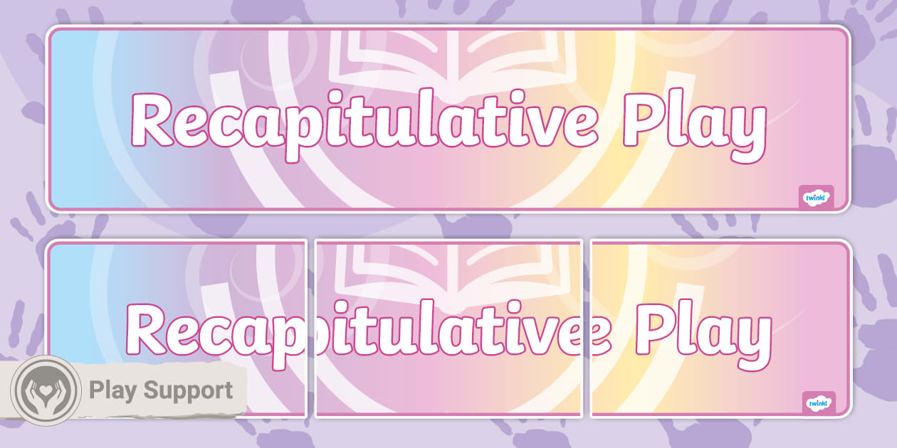 Recapitulative Play Icon Display Banner (teacher made)