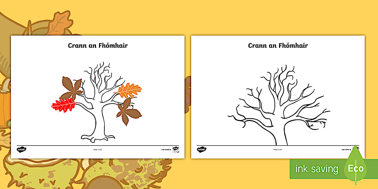 Autumn tree template | Twinkl (teacher made) - Twinkl