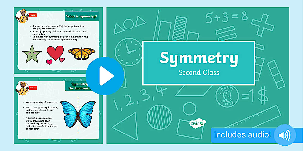 Symmetry PowerPoint with Audio - Maths Resources - Twinkl