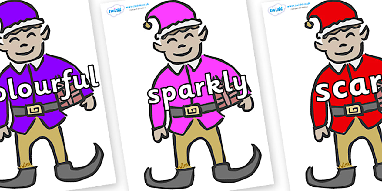 Wow Words on Elves (Teacher-Made) - Twinkl