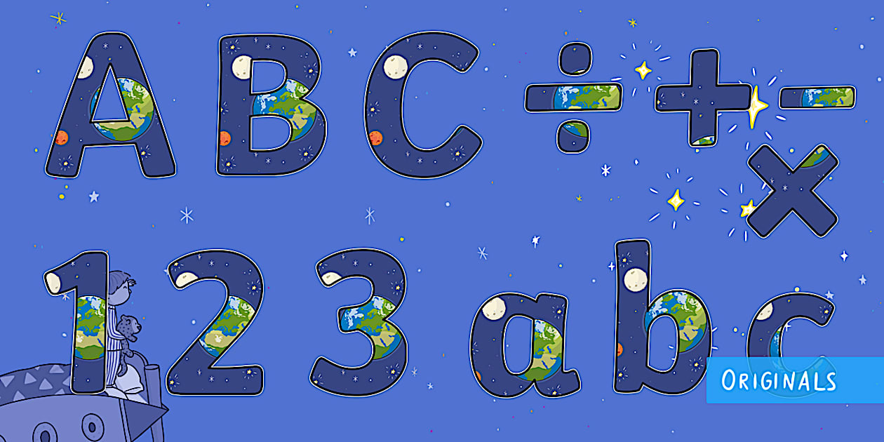 Back to Earth with a Bump Display Lettering (teacher made)