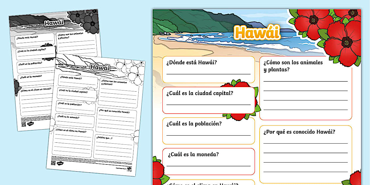 Ficha de investigación: Hawái (teacher made) - Twinkl