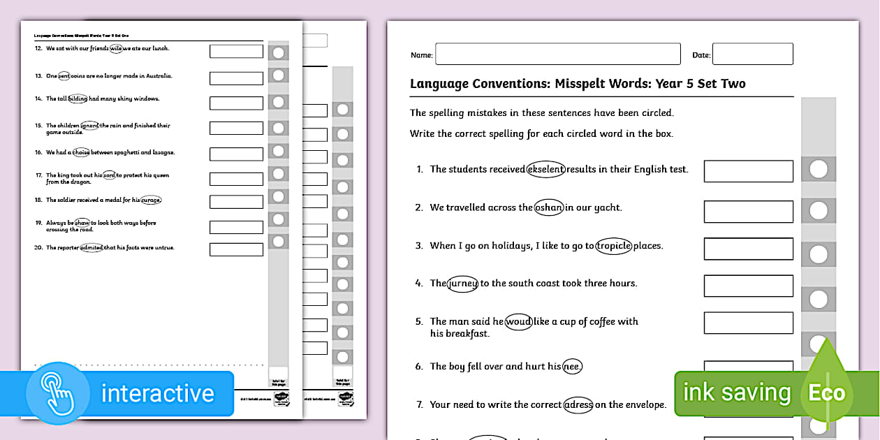 Year 5 NAPLAN Language Conventions Practice Tests | Twinkl