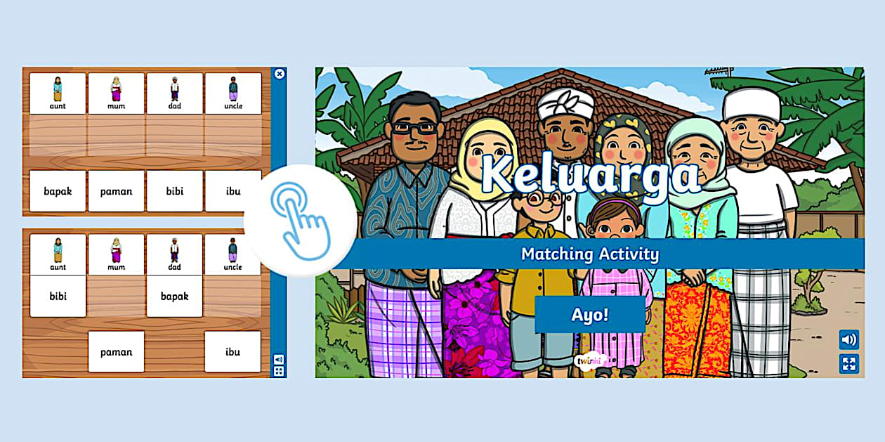 Indonesian Family Word Match Interactive Game (teacher made)