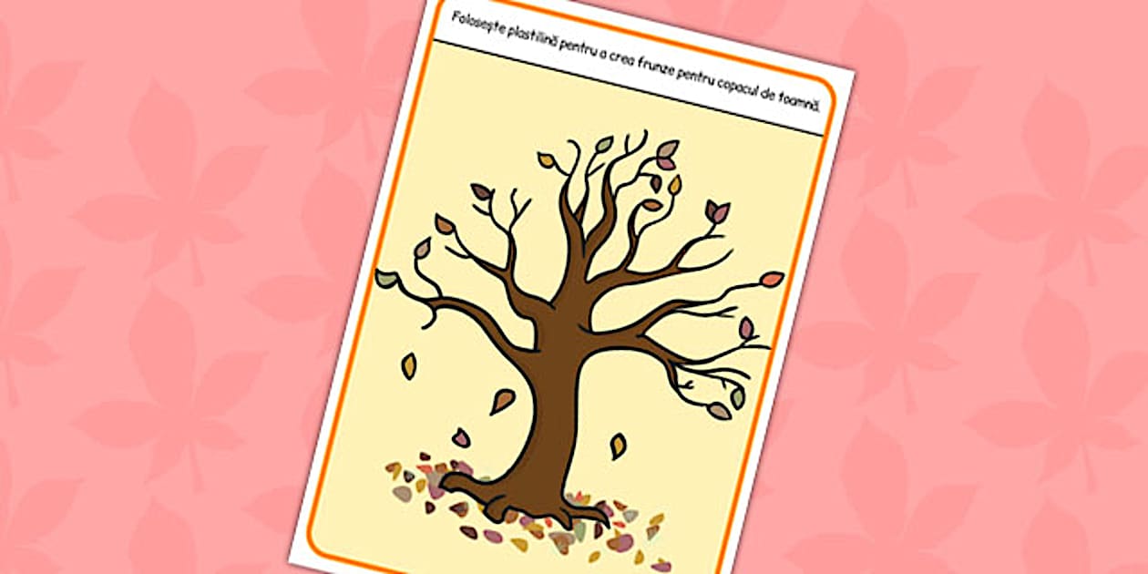 Copacul toamnei - Planșetă pentru modelaj cu plastilină