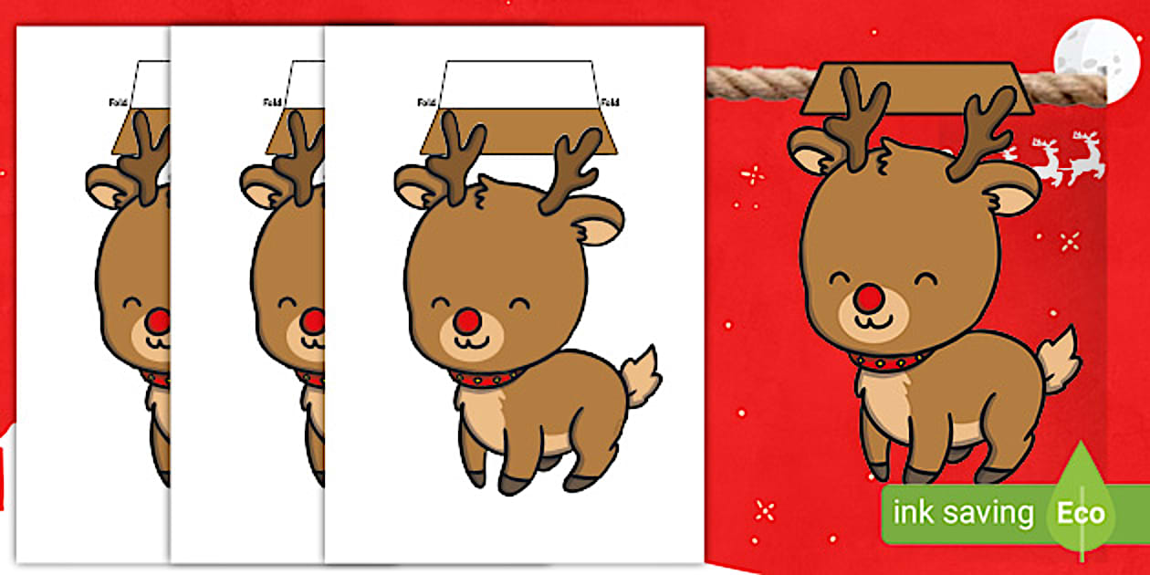 Christmas Reindeer Bunting Display | Resource | Twinkl