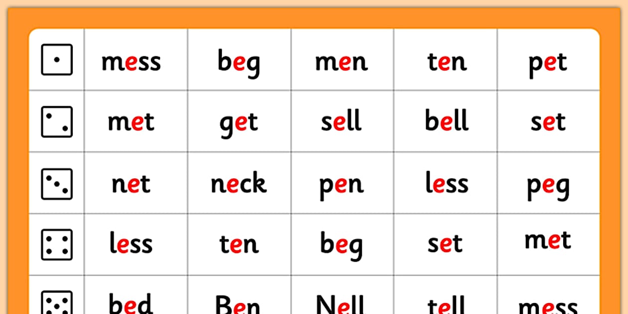 Black and White Phase 2 e Phoneme Roll and Read Mat - Twinkl