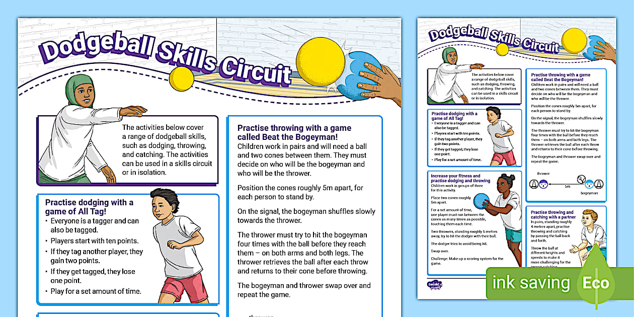 Dodgeball Skills Circuit (teacher made) - Twinkl