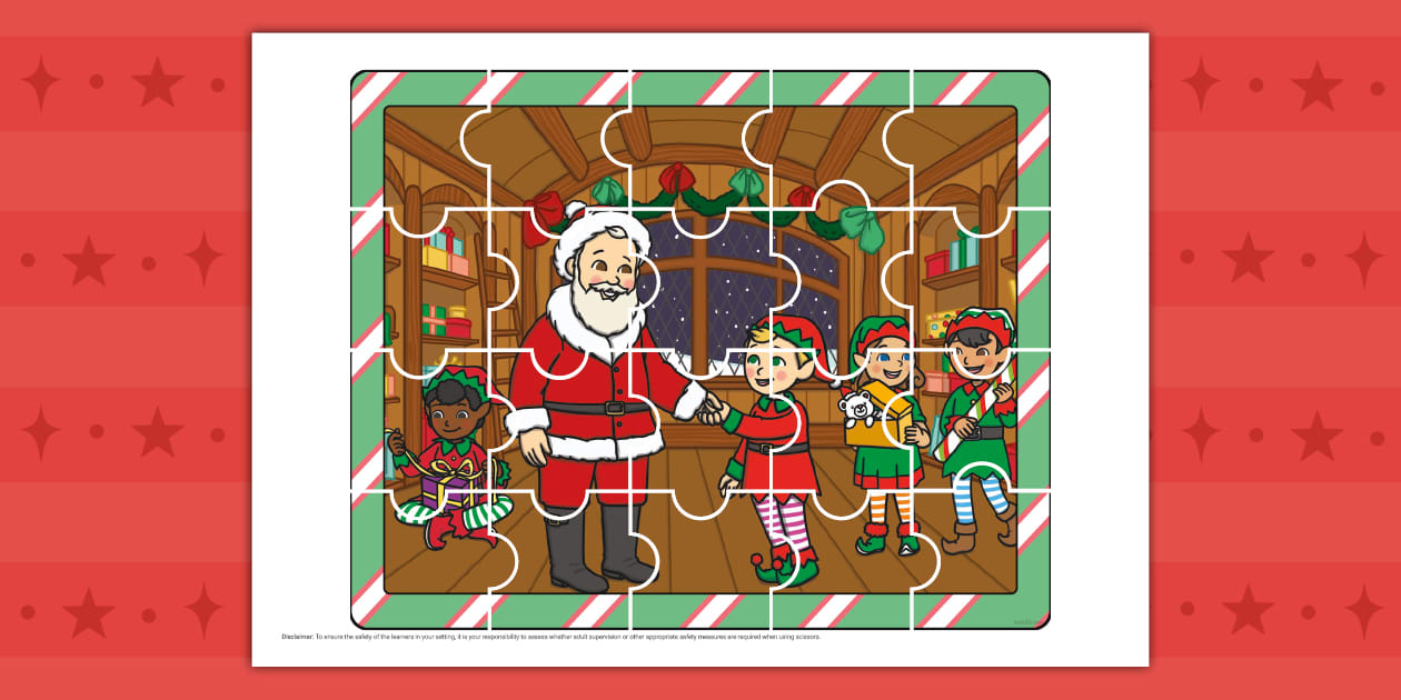 Grade 2 Creative Arts Father Christmas Jigsaw Puzzle (CAPS)