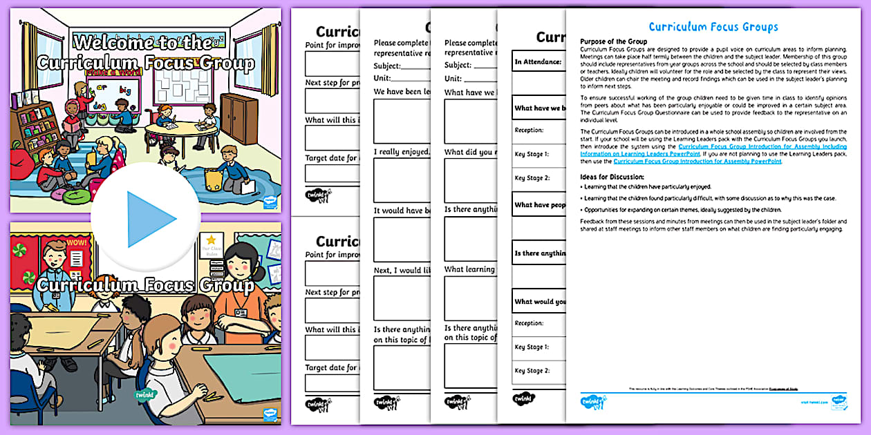 Pupil Voice - Curriculum Focus Groups - Resource Pack