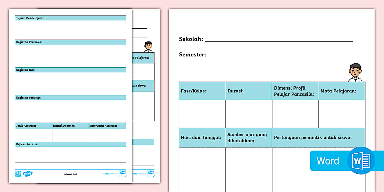 Template RPP Harian Kurikulum Merdeka (teacher made)