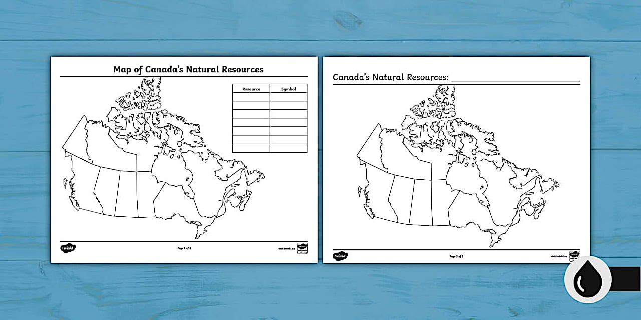 Canada's Natural Resources Mapping Activity - Twinkl