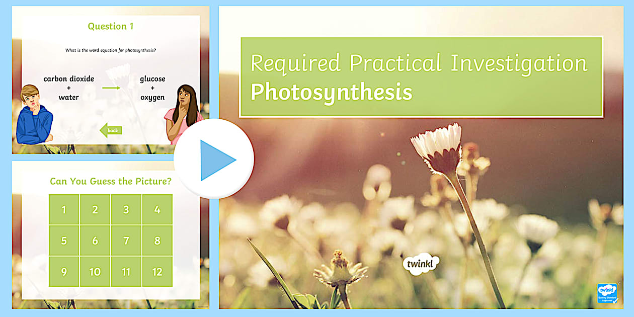 Required Practical Investigation Photosynthesis Quiz PowerPoint