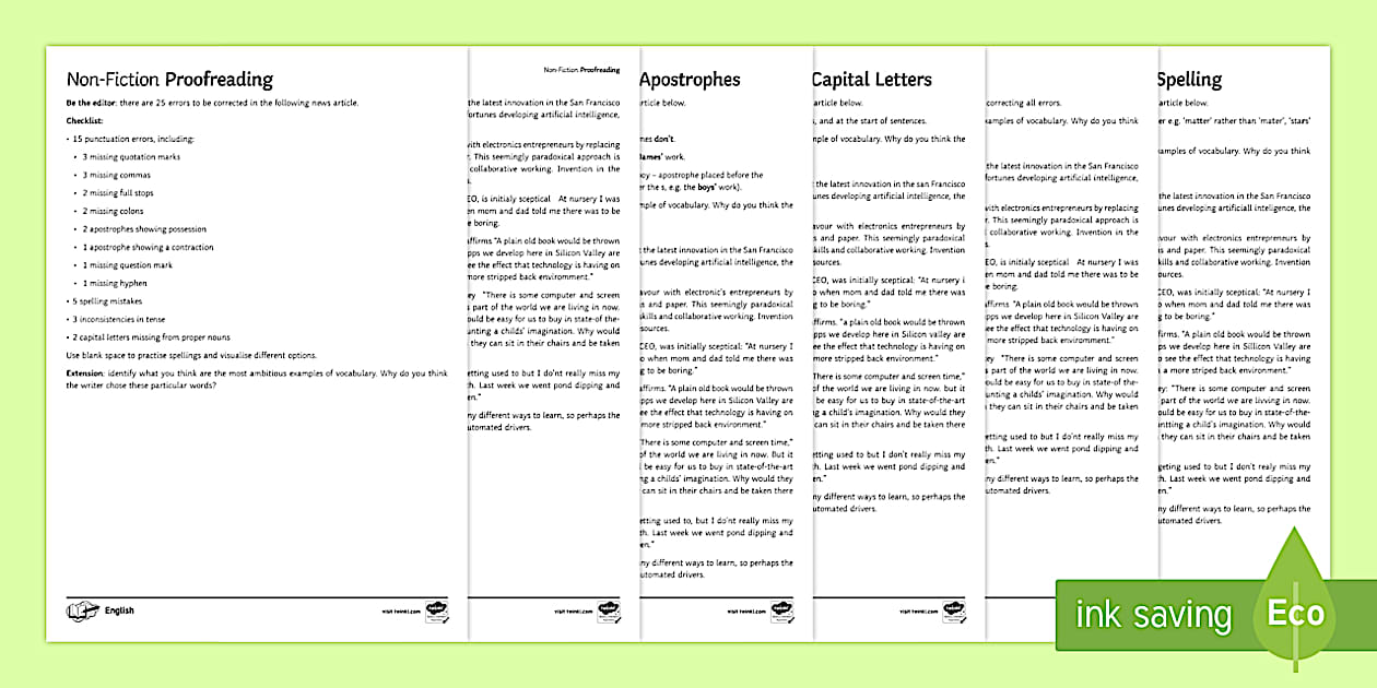 'Silicon Valley' Proofreading Differentiated Activity Pack