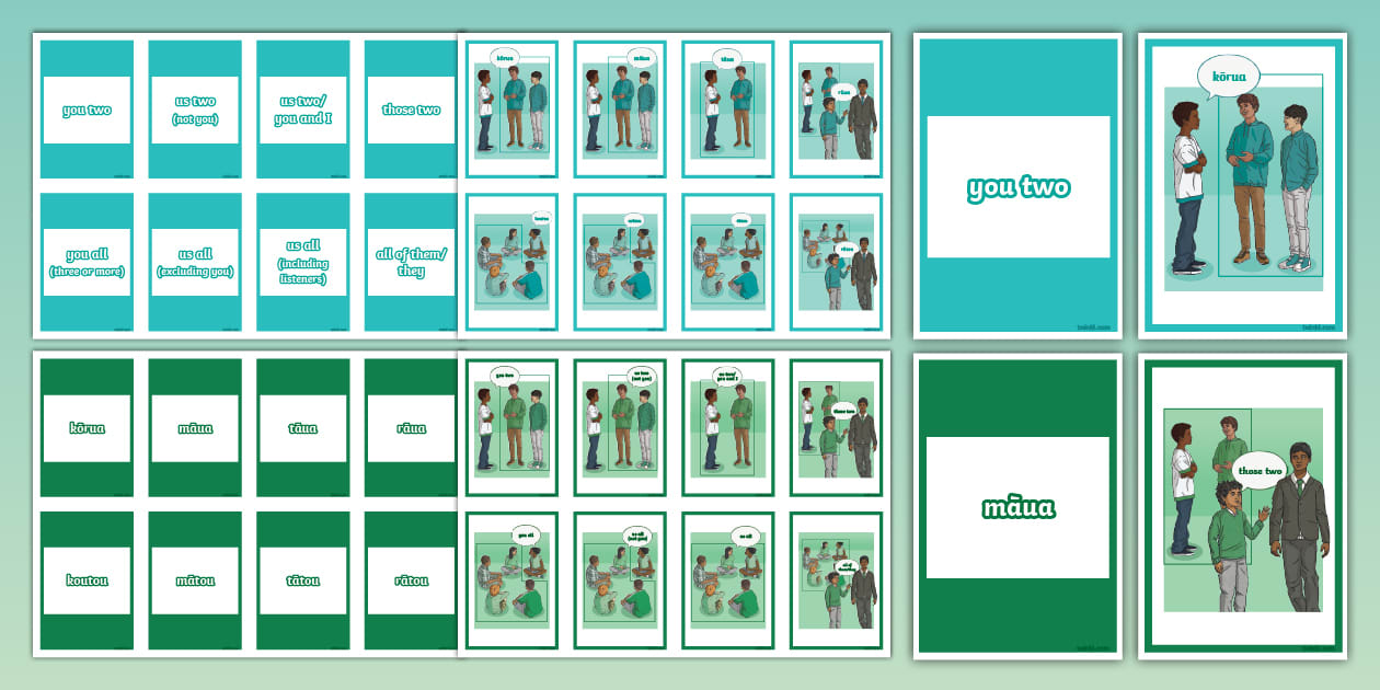 Personal Pronouns and Groupings in Te Reo Māori - Matching Cards