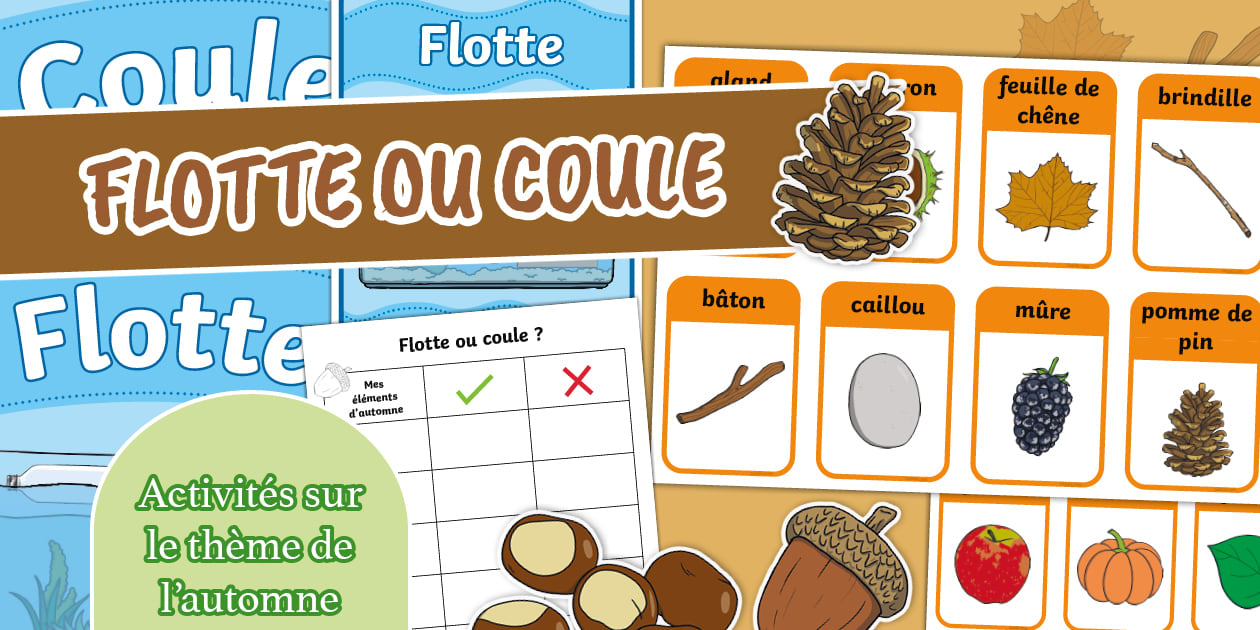Flotte ou coule ? - Version automne (teacher made) - Twinkl