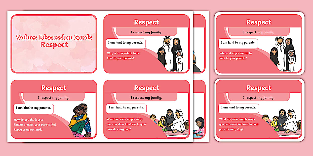 Values Discussion Cards - Respect (Teacher-Made) - Twinkl