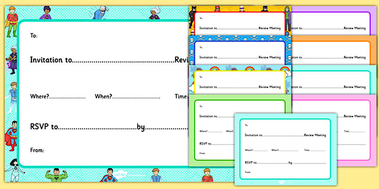 KS1 Person Centred Review Invitations (teacher made)