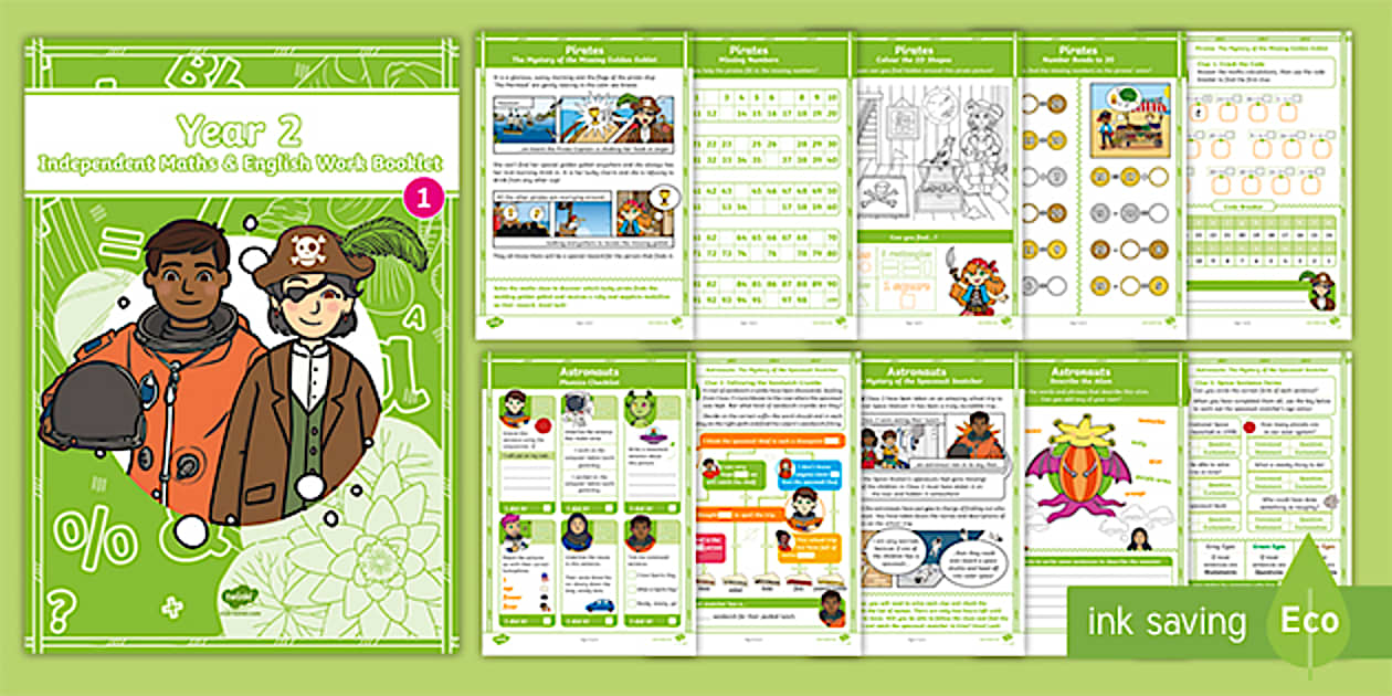 Year 2 Independent Activities | Maths & English Workbook 1