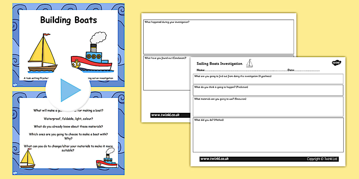 Everyday Materials Making a Boat KS1 Flipchart - Twinkl