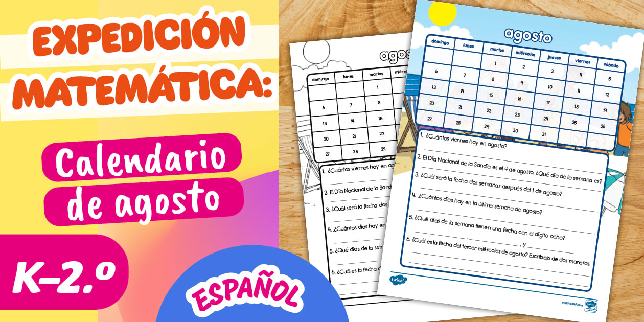 Calendario Matematicas Resource Twinkl Usa