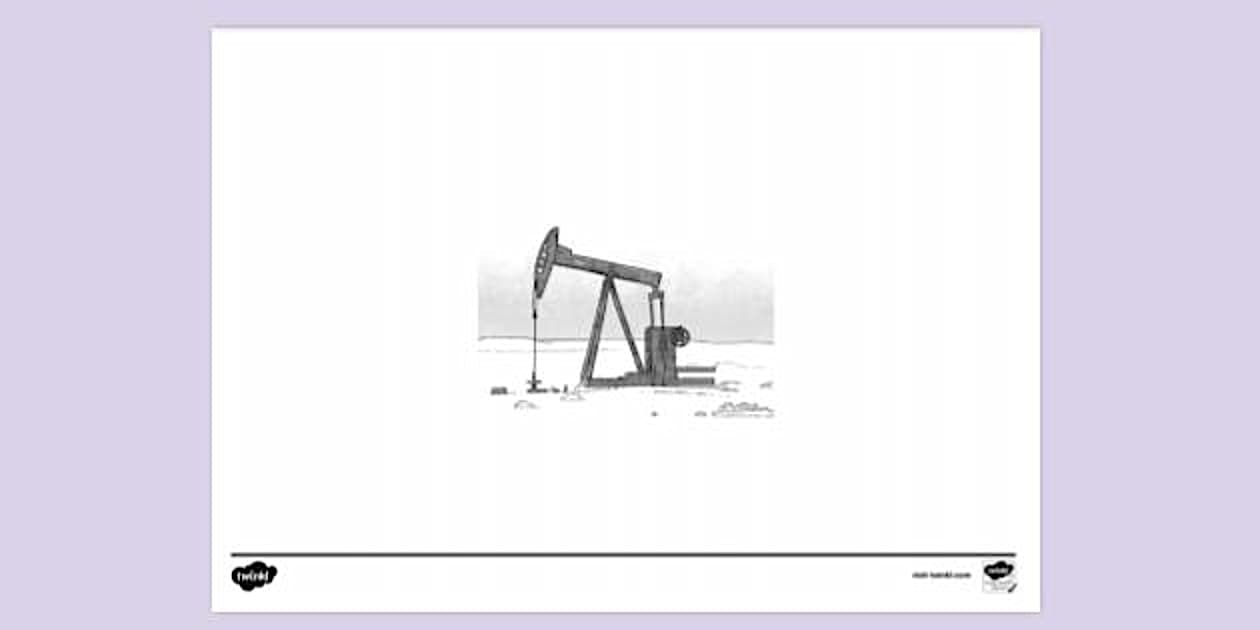 Oil Pump Rig Colouring | Colouring Sheets (teacher made)