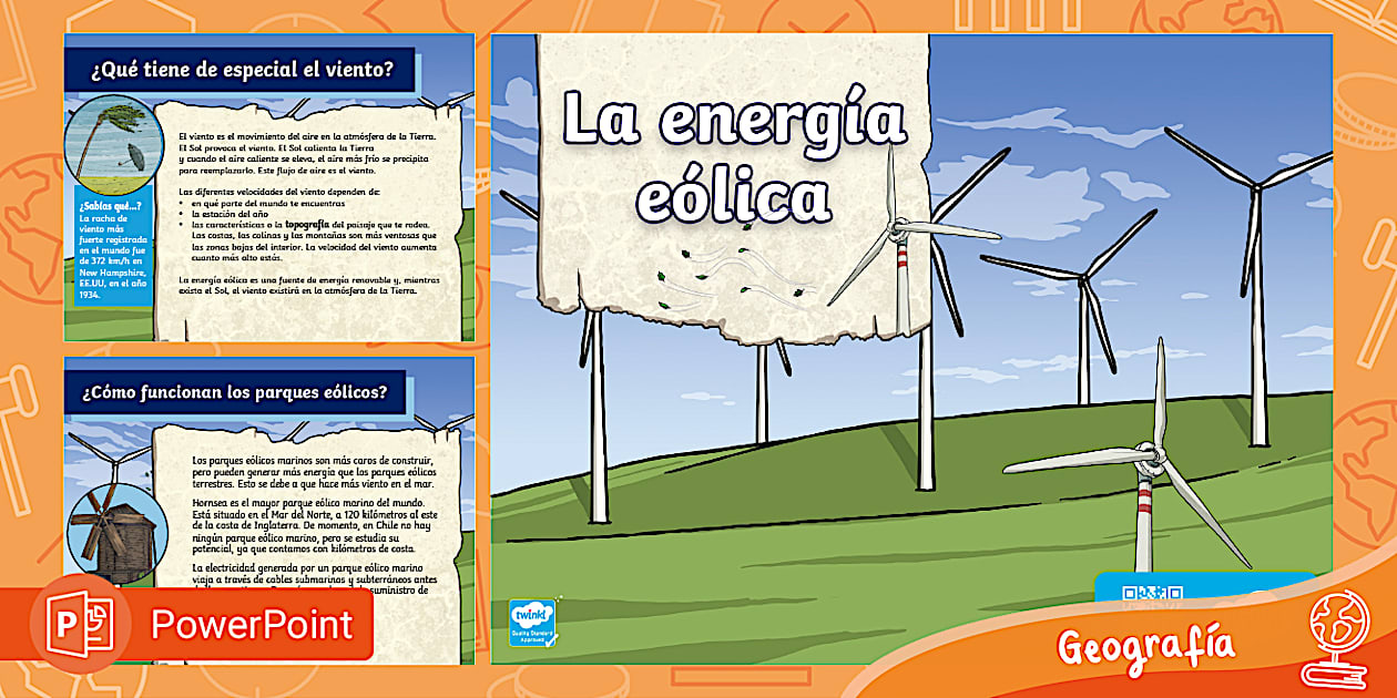 PowerPoint | Energía Eólica | Geografía | Chile - Twinkl