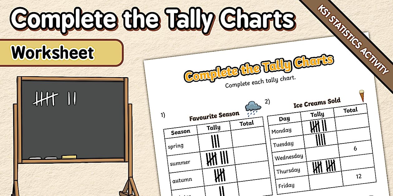 👉 Complete the Tally Charts Worksheet - KS1