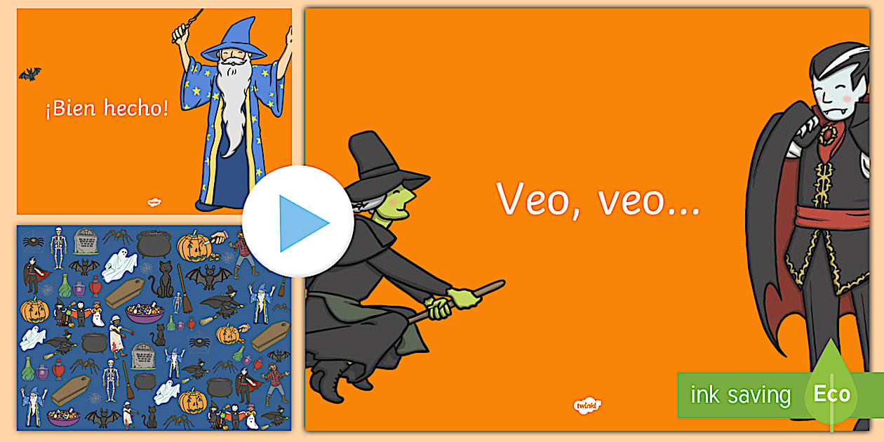 Juego de veo, veo: Halloween (Teacher-Made) - Twinkl