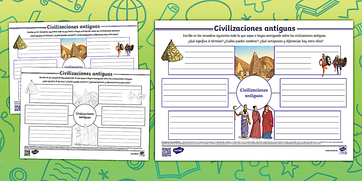 Mapa mental: Civilizaciones antiguas (teacher made) - Twinkl