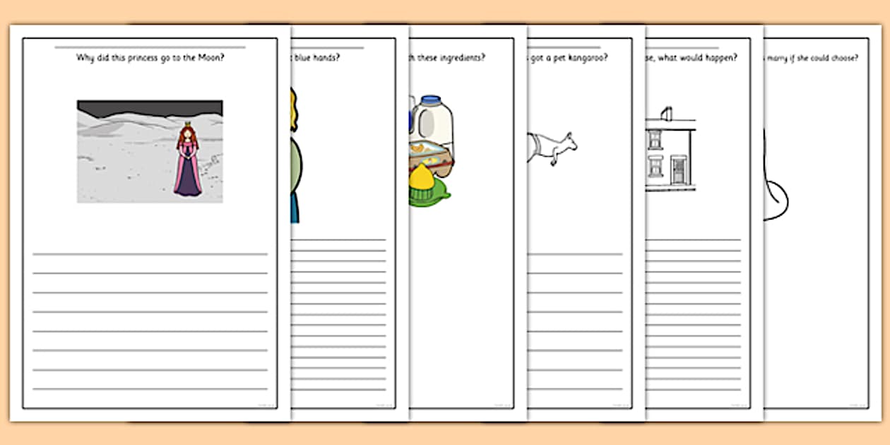 Editable Princess Themed Creative Writing Prompt Question Writing Frames