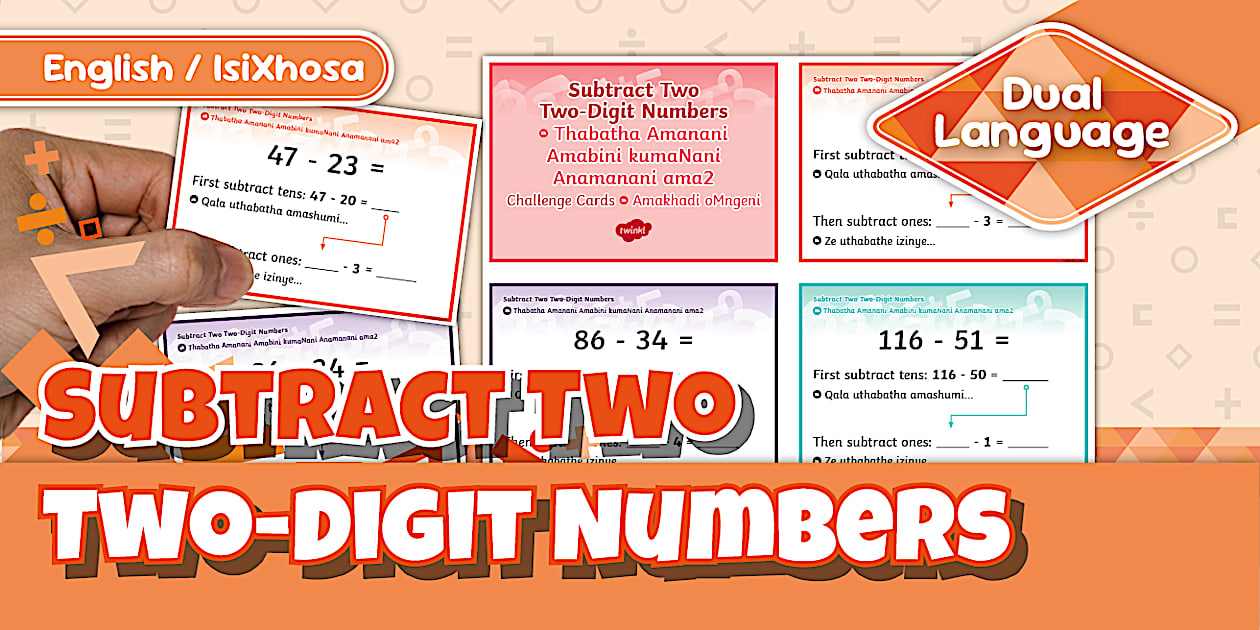 Subtract Two Two-Digit Numbers Using Place Value Mixed Maths Challenge ...