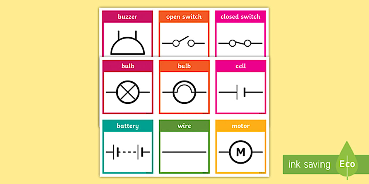Editable Circuit Symbols Memory Cards (teacher made)