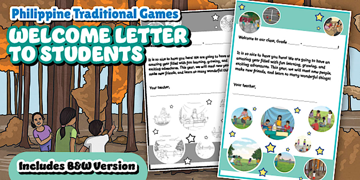 Philippine Traditional Games Welcome Letter to Students | Twinkl PH