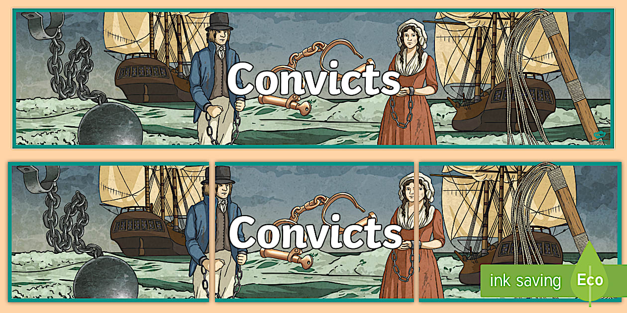 Convicts Display Banner (teacher made) - Twinkl