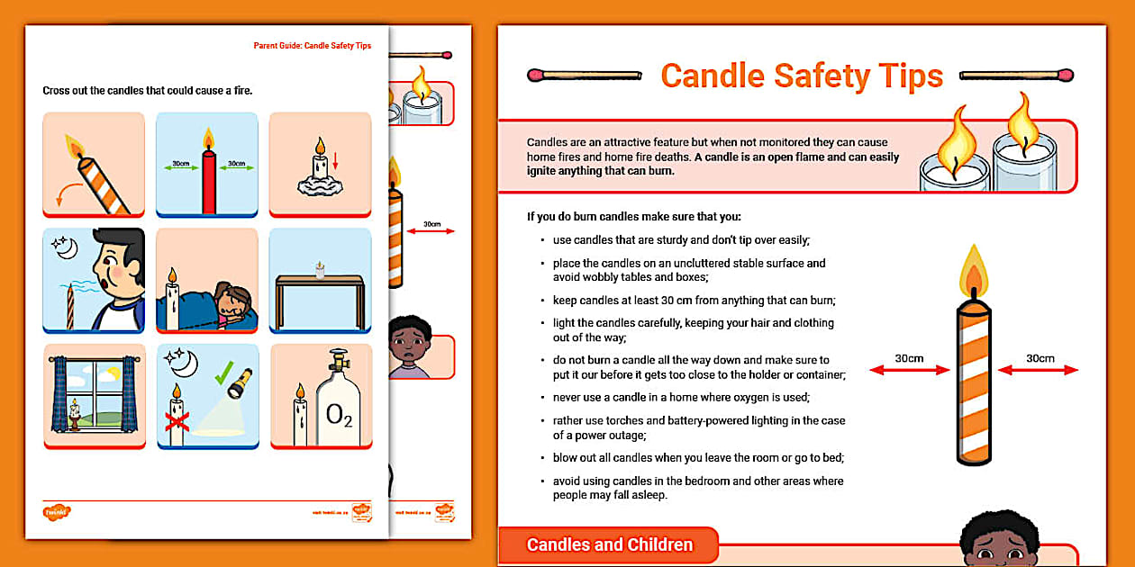 Parent Guide: Candle Safety Tips (Teacher-Made) - Twinkl