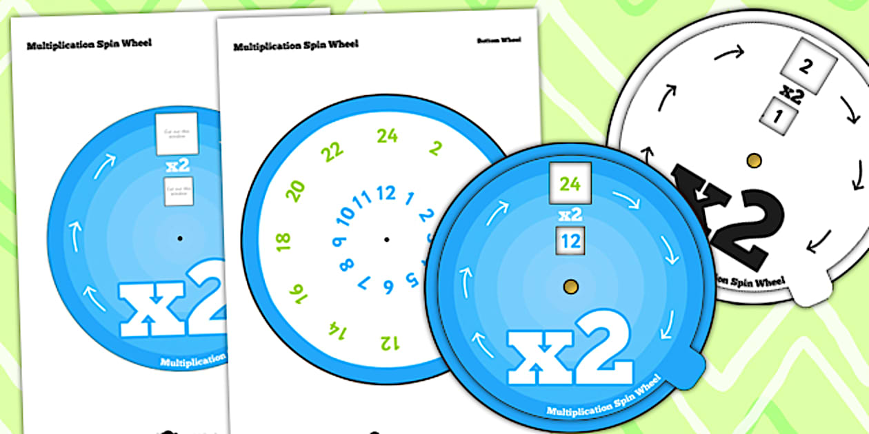Multiplication Spin Wheel 2 (teacher made) - Twinkl