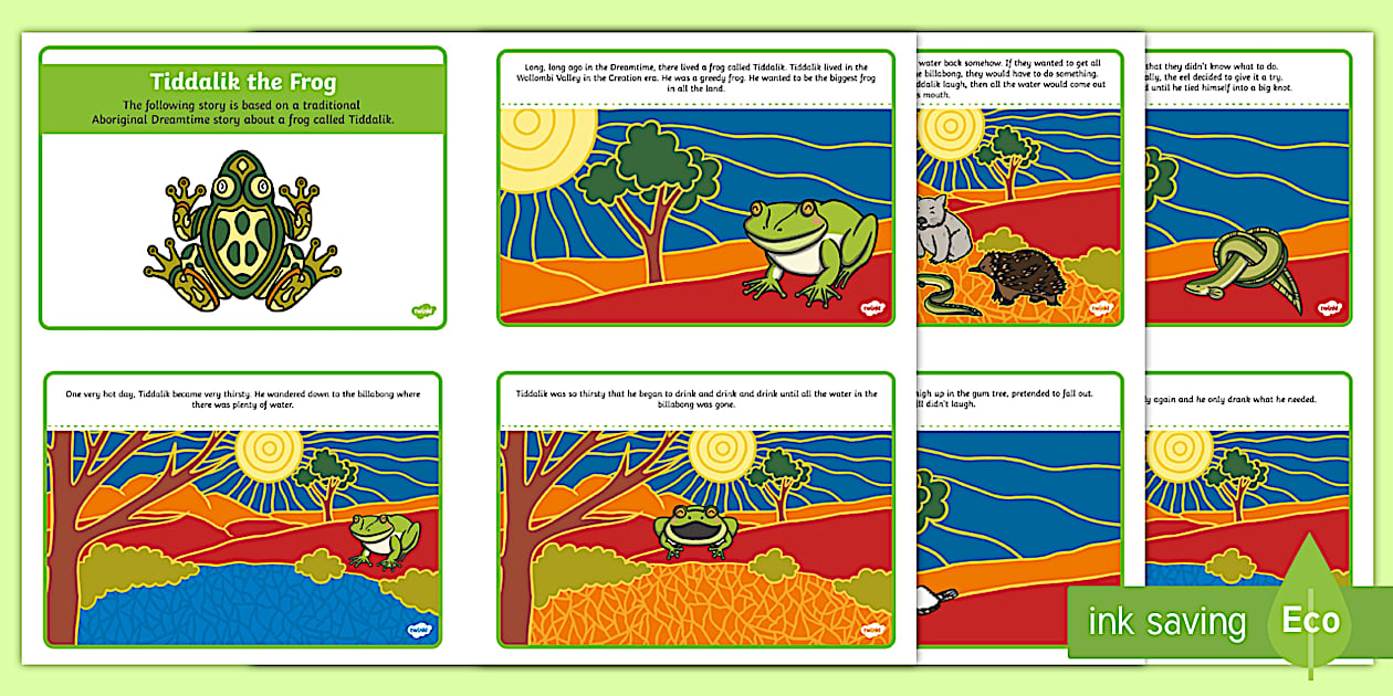Tiddalik the Frog Story Sequencing Cards-Australia - Twinkl
