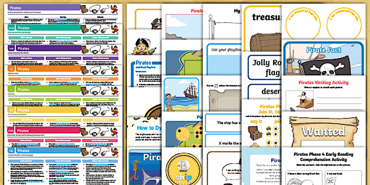 Pirates Activity Planning & Continuous Provision Ideas Pack