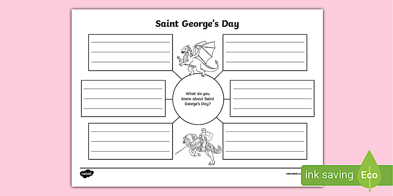 Saint George's Day Mind Map,Saint George,St George - Twinkl