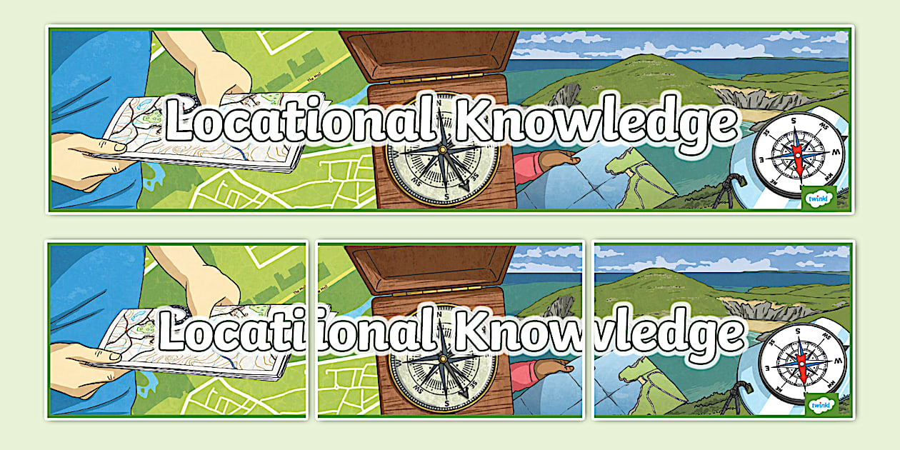 Locational Knowledge Illustrated Display Banner - Twinkl