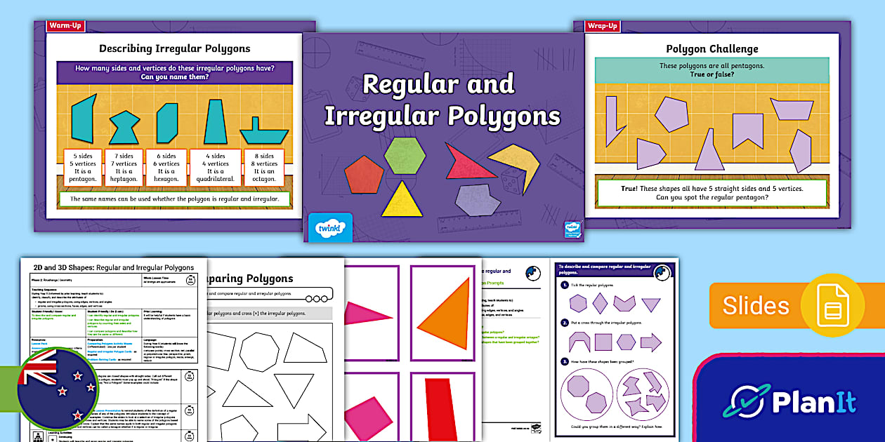Phase 2 Shapes: 2D and 3D Shapes (Regular and Irregular Polygons) Lesson 1