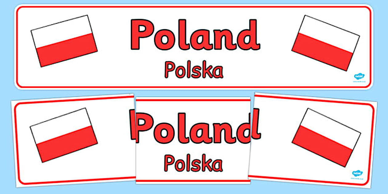 Poland Display Banner Polish Translation (teacher made)