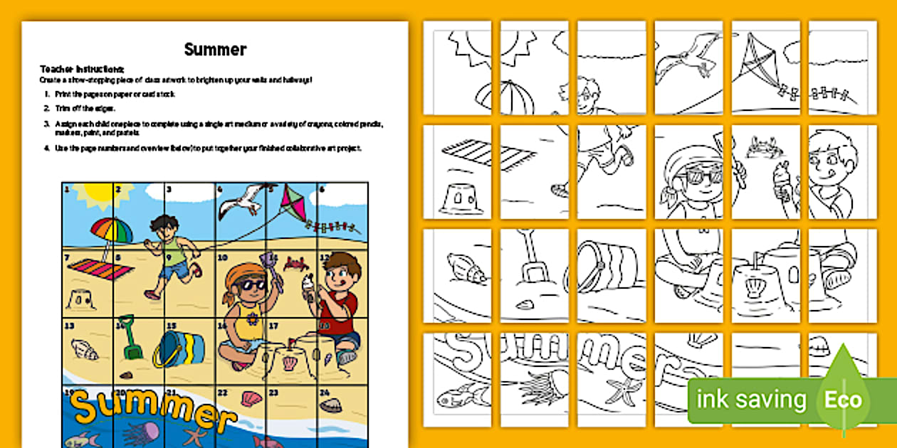 Cool for the Summer Artwork | Holiday Resources | Twinkl USA