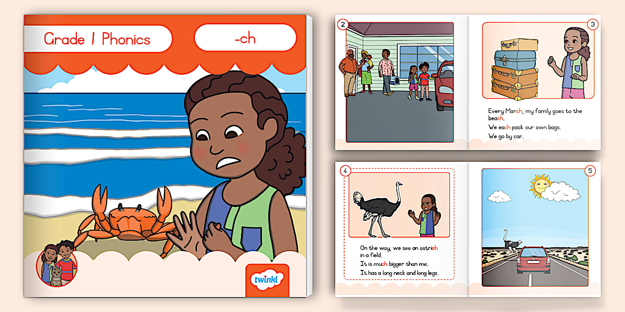 Grade 1 Phonics eBook: -ch (teacher made) - Twinkl