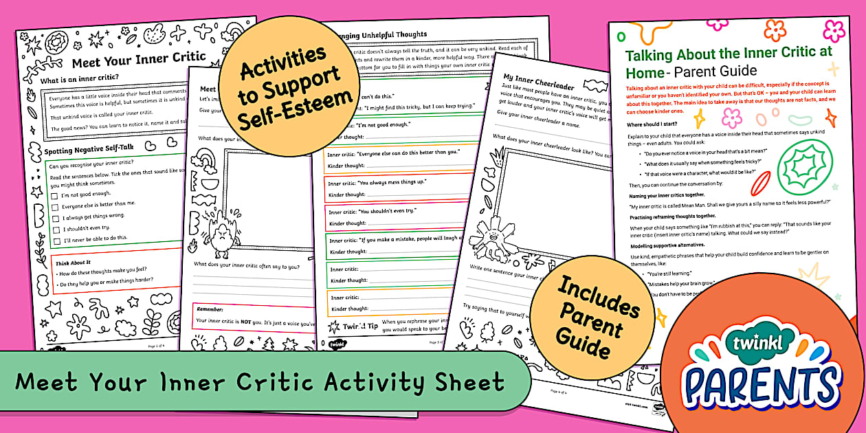 Inner Critic Activity Sheet (Ages 7 - 11)