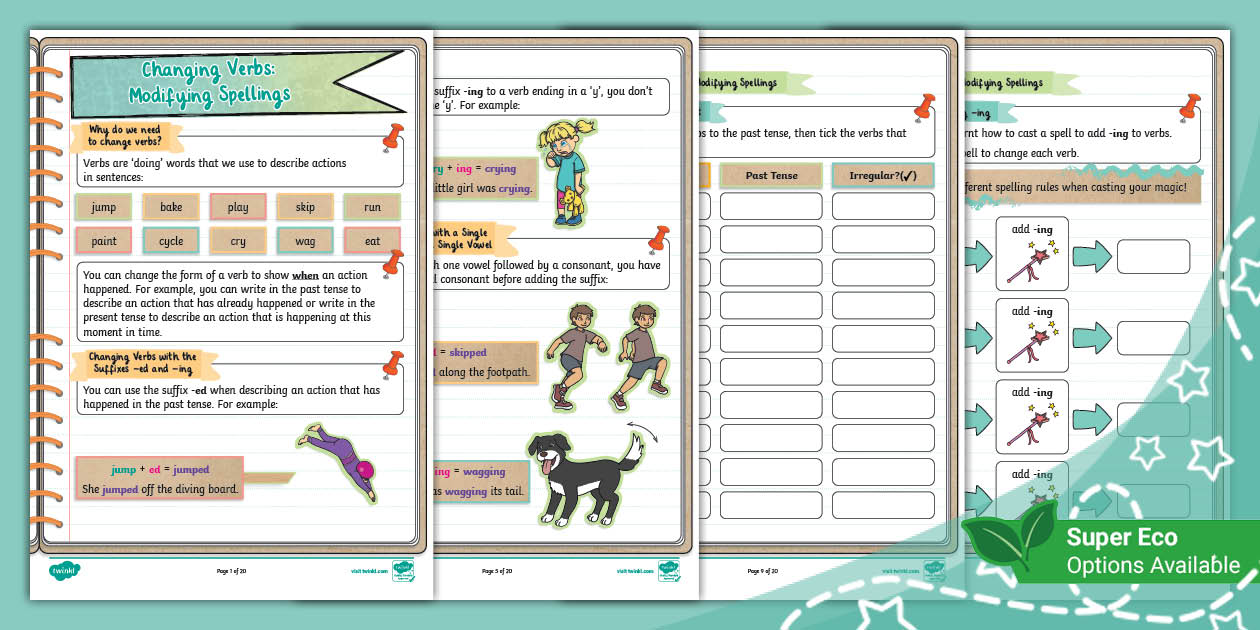 Changing Verbs: Modifying Spellings (Ages 6 - 7)