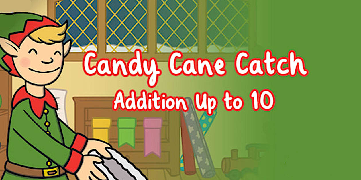 Candy Cane Catch: Addition up to 10 Game