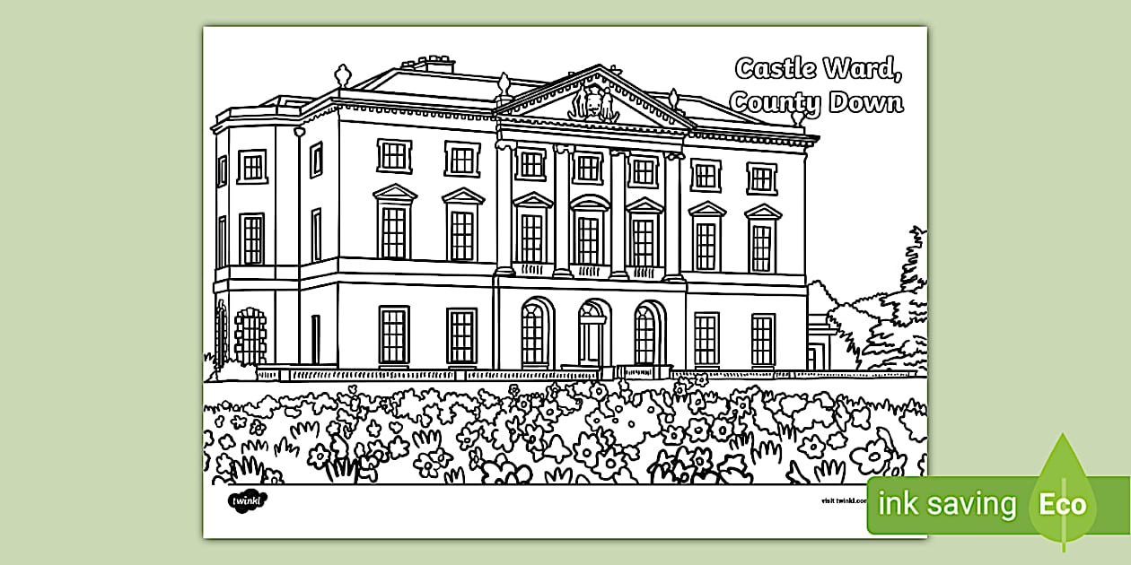Castle Ward Colouring Page (teacher made) - Twinkl