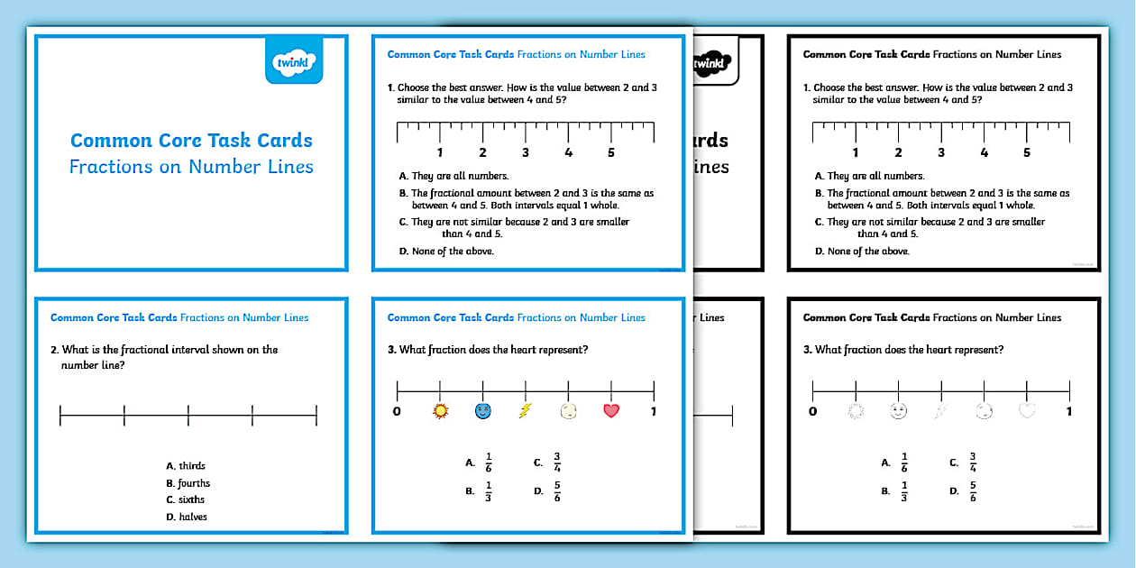 Fractions on a Number Line 3rd Grade | Twinkl USA - Twinkl